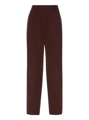 Brunello Cucinelli Wool Blend Trousers - Red