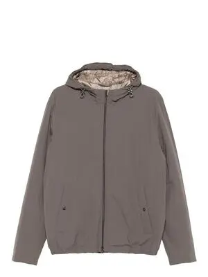 Herno Nylon Hooded Jacket - Brown