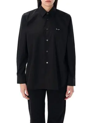 Play Comme Des Garcon Heart Shirt - Black