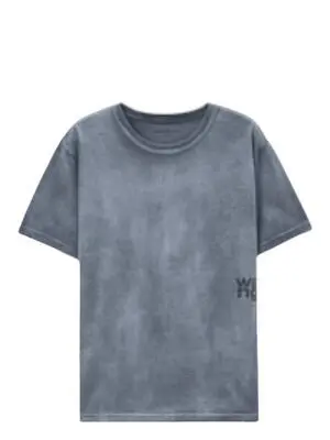 Alexander Wang Essential Jersey Puff Logo T-shirt - Washed Asphal