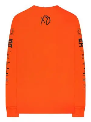 THE WEEKND Xo Asia Tour Long Sleeve Tee Shirt - Orange