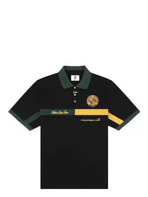 Aimé Leon Dore X Porsche Racing Polo Shirt - Black