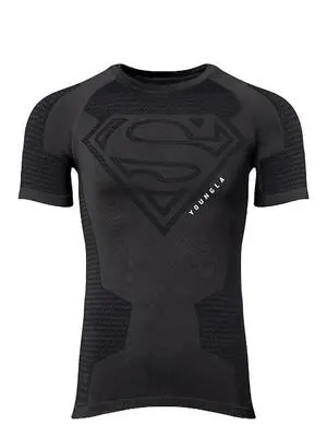 YOUNGLA X Superman Compression Tee Shirt - Charcoal