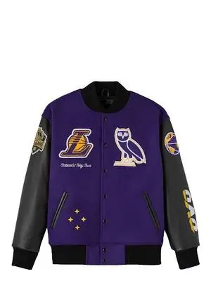OVO Nba Los Angeles Lakers Varsity Jacket - Purple