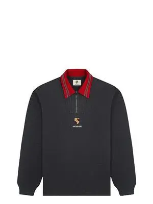Aimé Leon Dore X Porsche Jacquard Collar Quarter Zip Pullover - Grey