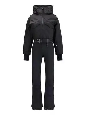 Moncler Hooded Belted Ski Suit - Black