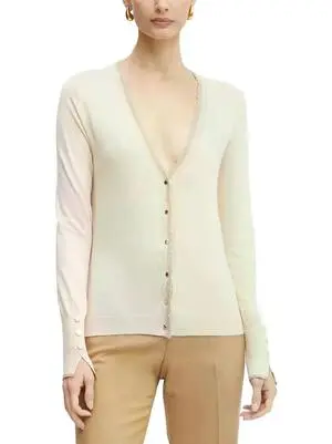 Liu Jo Scalloped Trim Button-front Cardigan - Neutrals