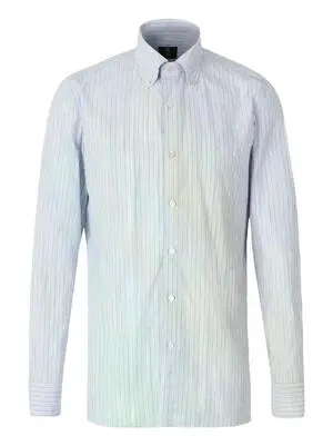 LUIGI BORRELLI Buttoned Striped Shirt - Blue