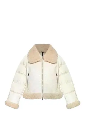 Moncler Faux-shearling Collar Jacket - Neutrals
