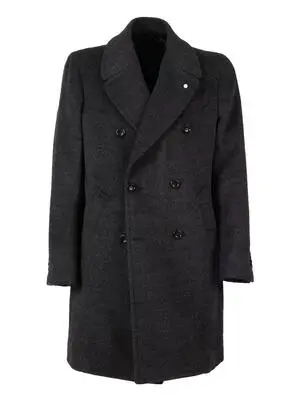 LUIGI BIANCHI MANTOVA Double-breasted Coat - Grey