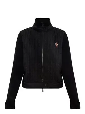 Moncler Quilted Panelled Cardigan - Black