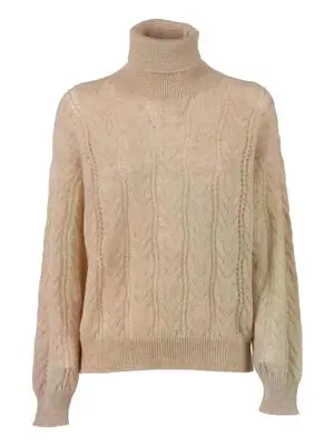 FILIPPO DE LAURENTIIS Cable-Knit Turtleneck Sweater