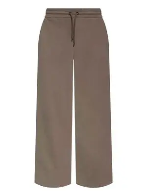 Emporio Armani Embroidered Drawstring Sweatpants - Brown