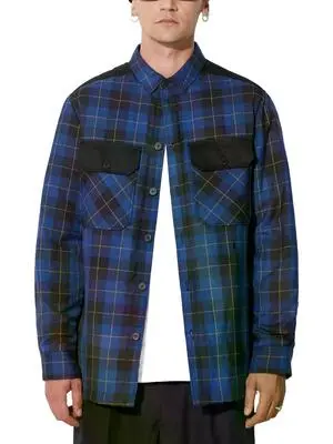 Neil Barrett Check-pattern Shirt Jacket - Blue