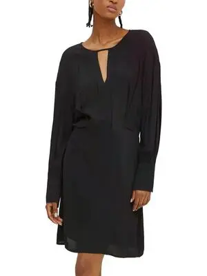 Liu Jo Long-sleeve Midi Dress - Black