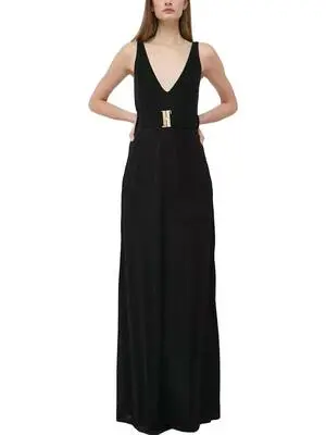Pinko Buckle Sleeveless Maxi Dress - Black