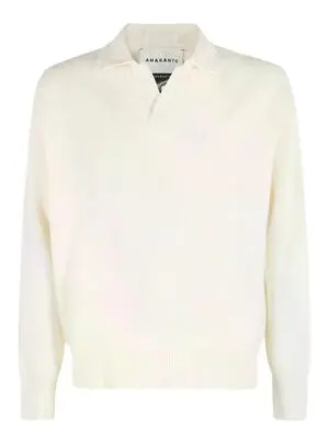 AMARANTO Long-sleeve V-neck Sweater - Neutrals