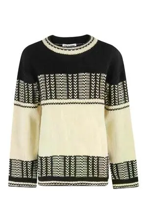 LOW CLASSIC Patterned Pullover Sweater
