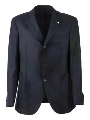 LUIGI BIANCHI MANTOVA Button Blazer - Blue