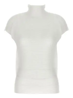 Issey Miyake Wooly Pleats Pleated Blouse - White