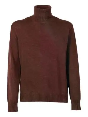 BALLANTYNE Turtleneck Sweater - Brown