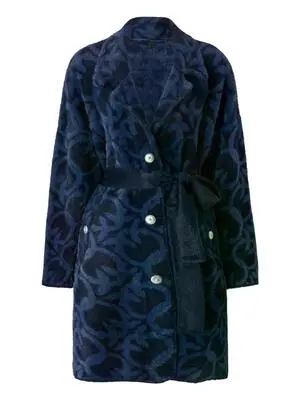 Pinko Double-breasted Belted Coat - Blue