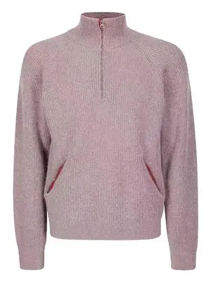 HIKING PATROL Zip-fastening Raglan-sleeve Sweater - Red