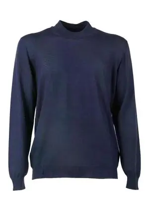 Fedeli Mock-neck Sweater - Blue