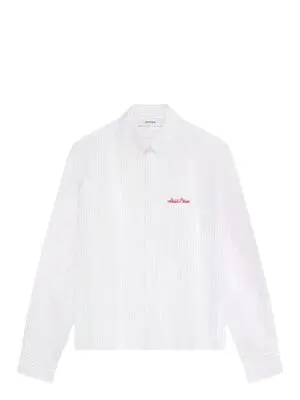 ABOUT:BLANK Oxford Script Striped Shirt - White