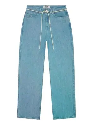 ABOUT:BLANK Embroidered Monogram Jeans - Blue