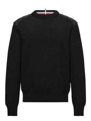 Moncler Wool Blend Down Sweater - Black