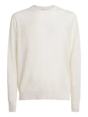 Eleventy Cashmere Crew-neck Sweater - White