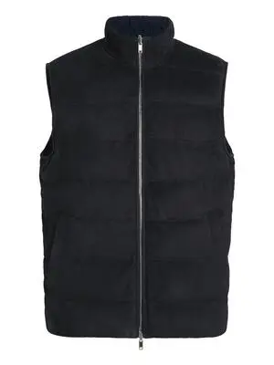 Eleventy Reversible Down Gilet - Blue