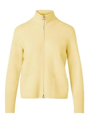 Akris Cashmere Pique Knit Cardigan - Sun