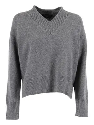 PHI FDL V Neck Long Sleeve Sweater