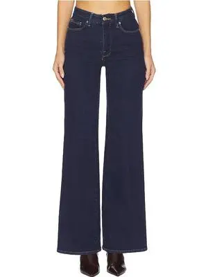 Good American Good Waist Palazzo Jeans - Indigo985