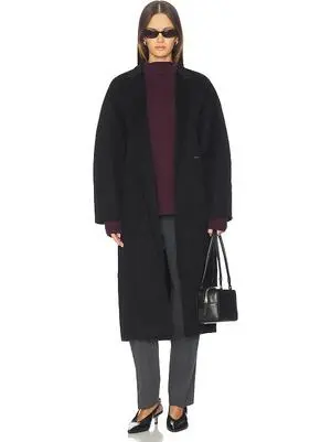 Rue Sophie Basile Fleece Coat - Black