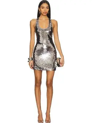 Retrofete Alondra Metallic Dress - Metallic Slate