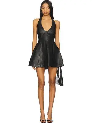 Retrofete Stine Leather Dress - Black