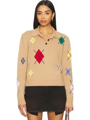 MSGM Argyle Sweater - Beige