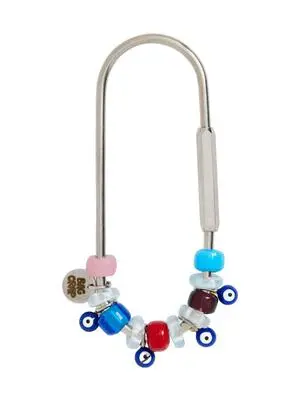 BAG CRAP Evil Eye Bag Charm Clip - Silver/blue Multi