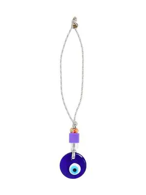 BAG CRAP Evil Eye Bead Paracord Bag Charm - Blue/black