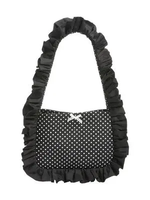 BAGGY LONDON Baguette Shoulder Bag - Black White/bow