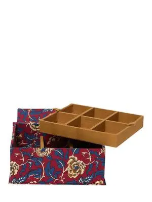 Chan Luu Floral Jewelry Box With Removable Tray Scarlet