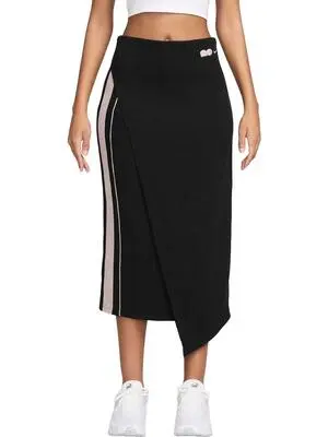 Nike Sportswear High Waist Rib Midi Skirt - Black/red/malt/red