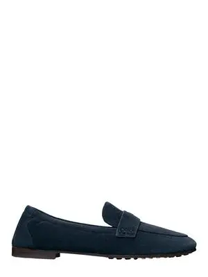 Tory Burch Suede Ballet Loafers - New Navy