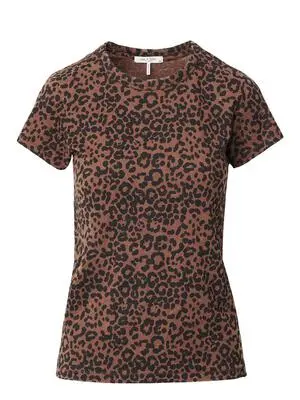 Rag & Bone Leopard Print Tee - Brwmt