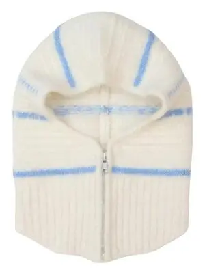 ARCTIC FOX & CO The Alpaca Blend Zip Balaclava - Arctic White/sky Blue