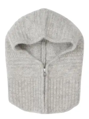 ARCTIC FOX & CO The Alpaca Blend Zip Balaclava - Blizzard Grey