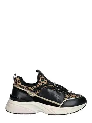 Liu Jo Leopard Print Sneakers - Black
